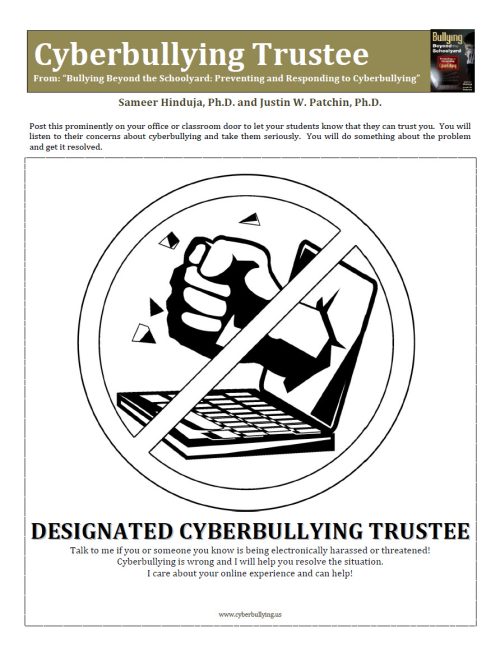Cyberbullying Trustee Poster