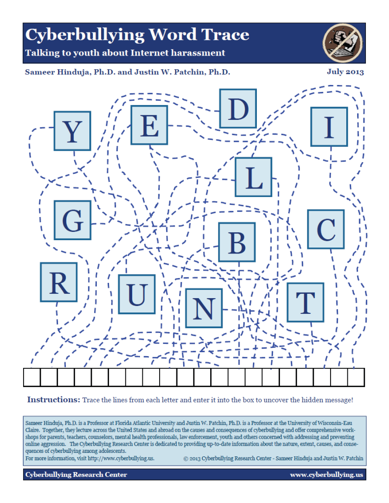 Cyberbullying Word Trace