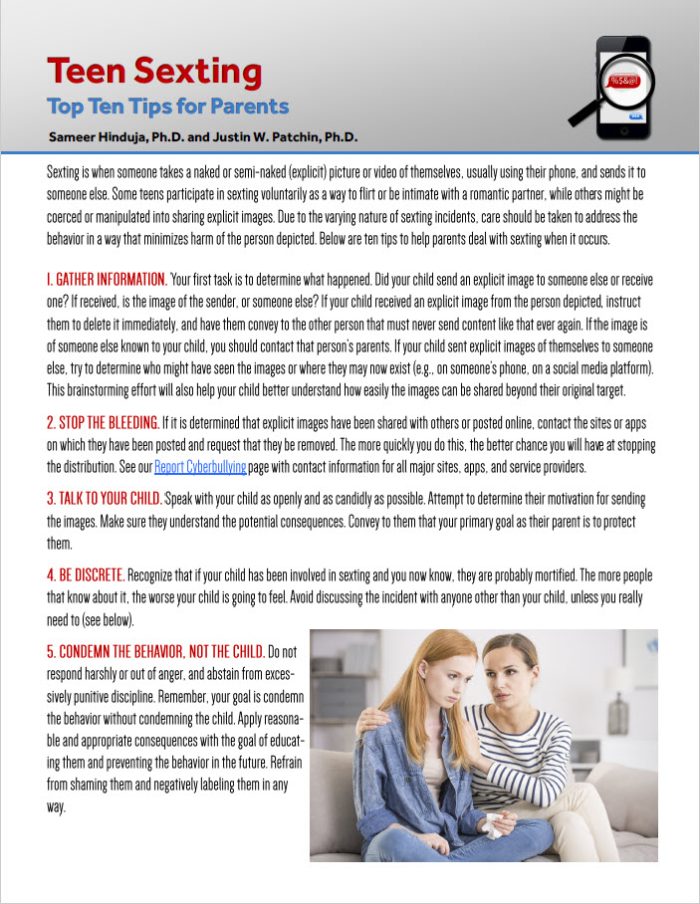Teen Sexting: Advice for Parents